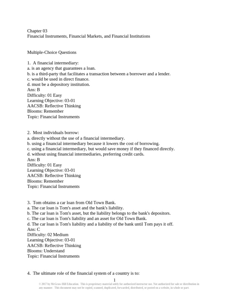 第3章 | PDF | Financial Markets | Market (Economics)