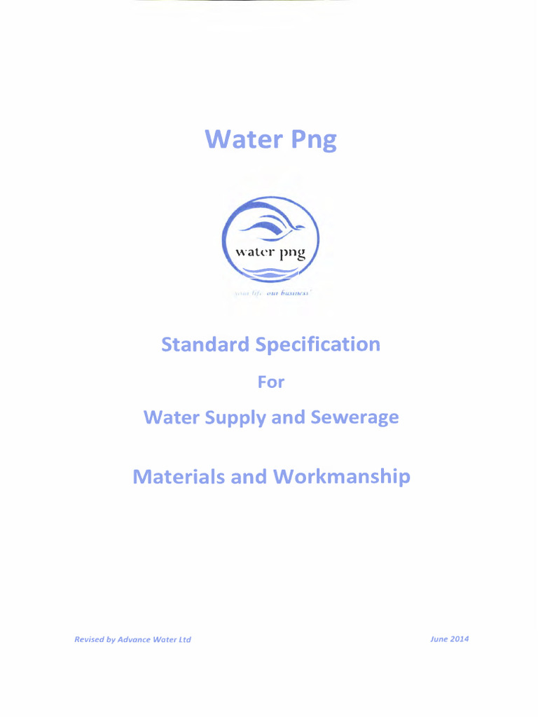 WPNG - Standard Specification For Water Supply and Sewerage Materials ...
