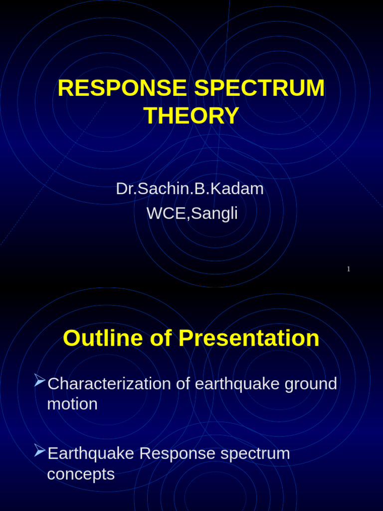 Response Spectrum Theory | PDF | Spectral Density | Earthquakes