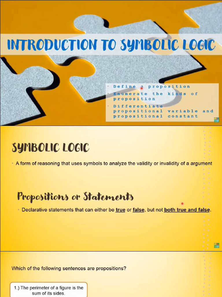 Intro to Logic | PDF