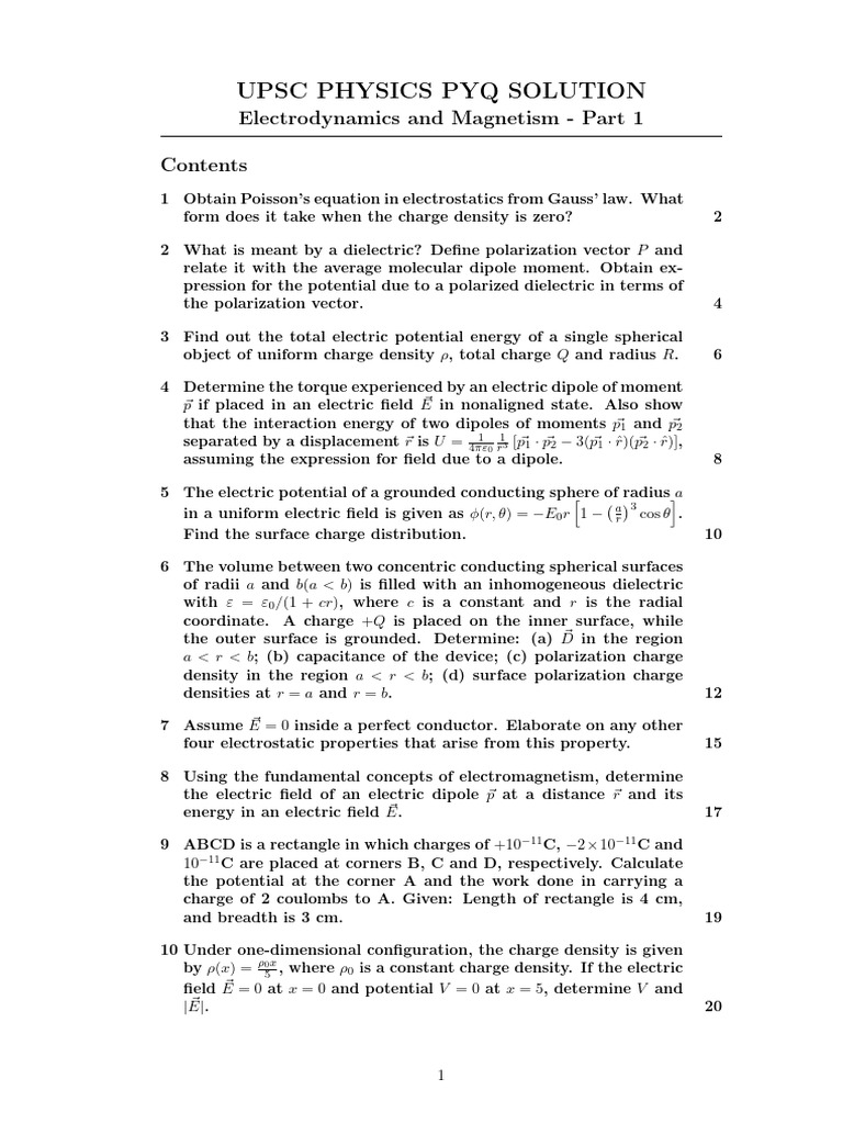 Ed 01 | PDF | Electric Field | Dipole