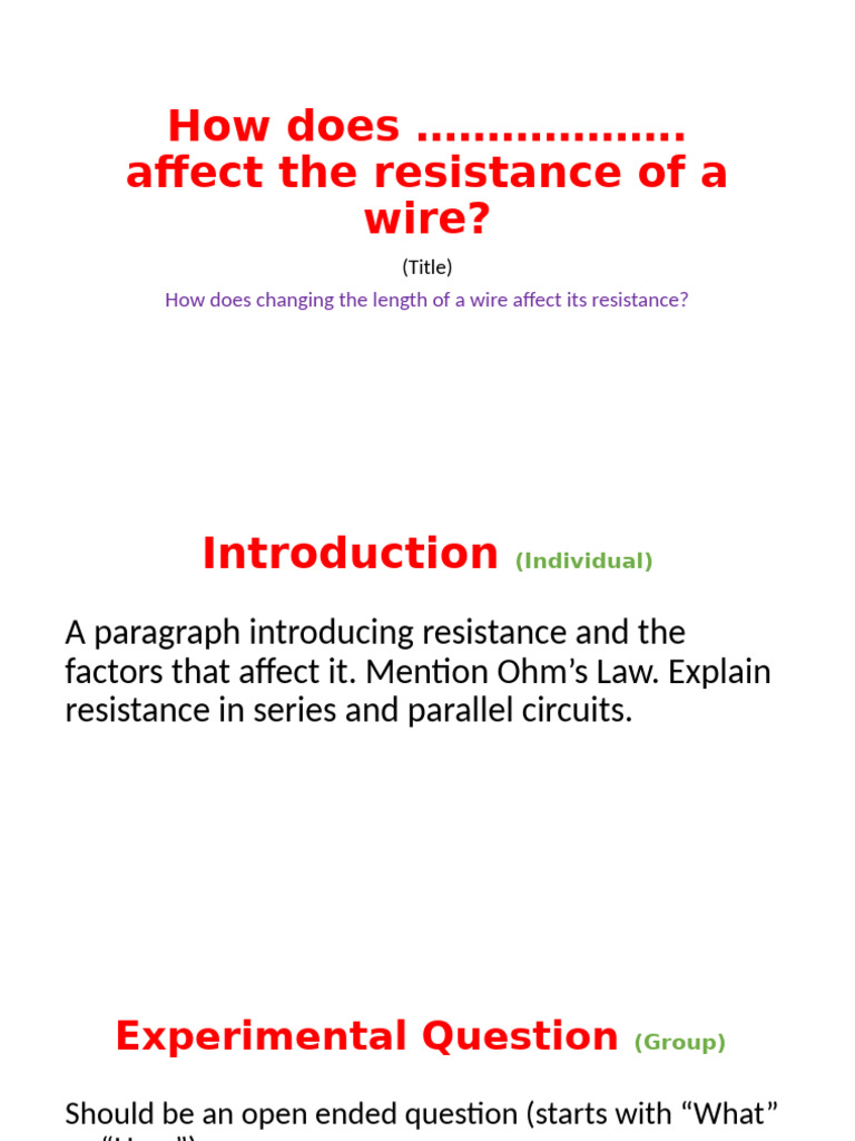 Ohms Law Investigation G10 Lab Report Structure | PDF | Voltage ...