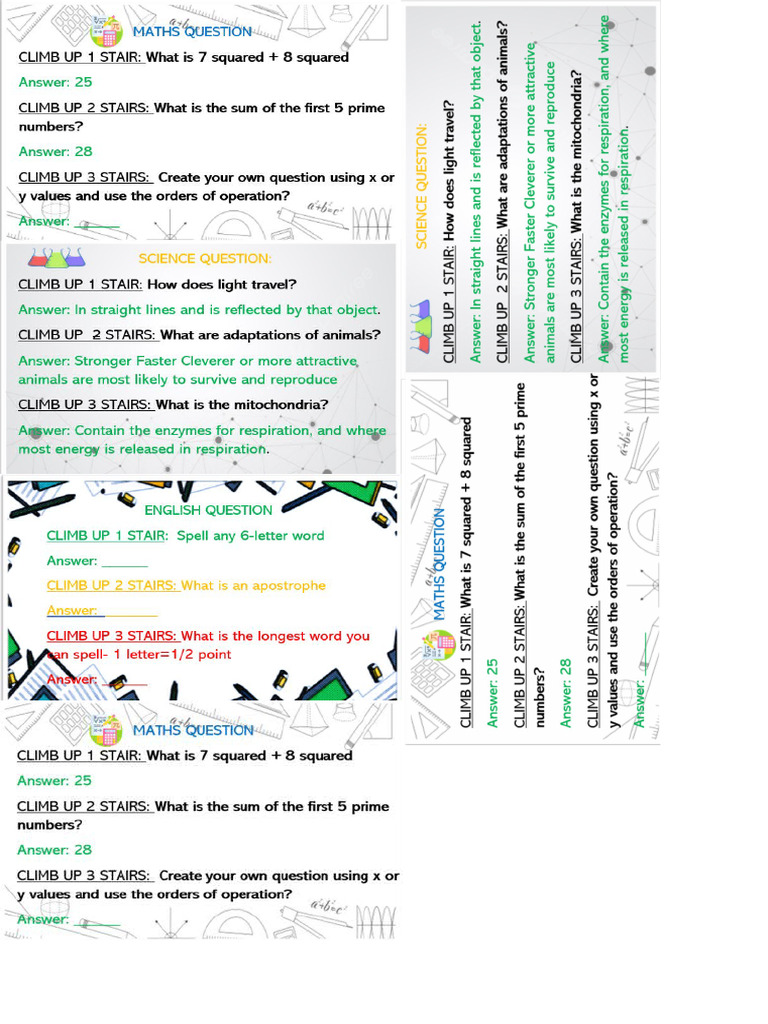 Science Question Pdf