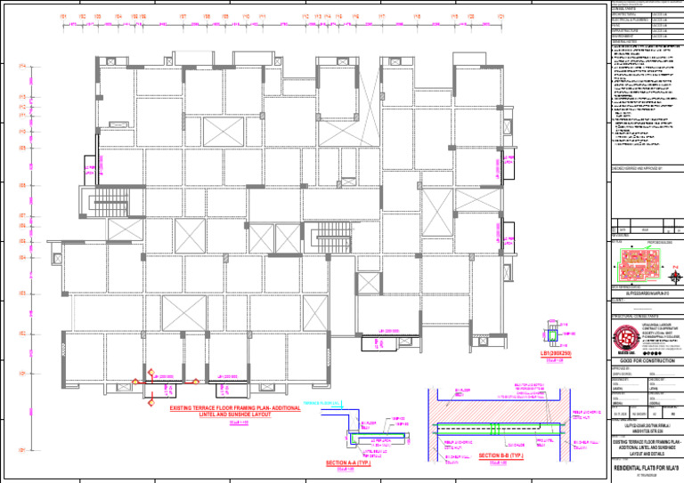 Amd 01 - RF Mla - For Terrace Floor Framing Plan GFC | PDF | Civil ...
