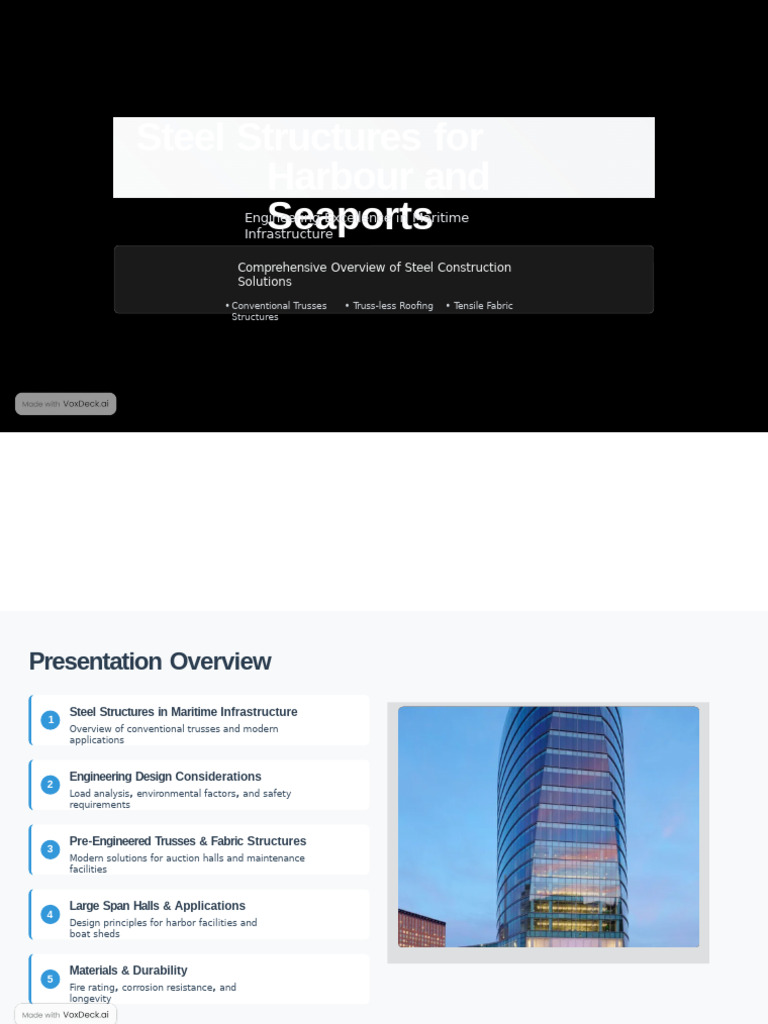 Steel Structures for Harbours and Seaports | PDF | Truss | Port