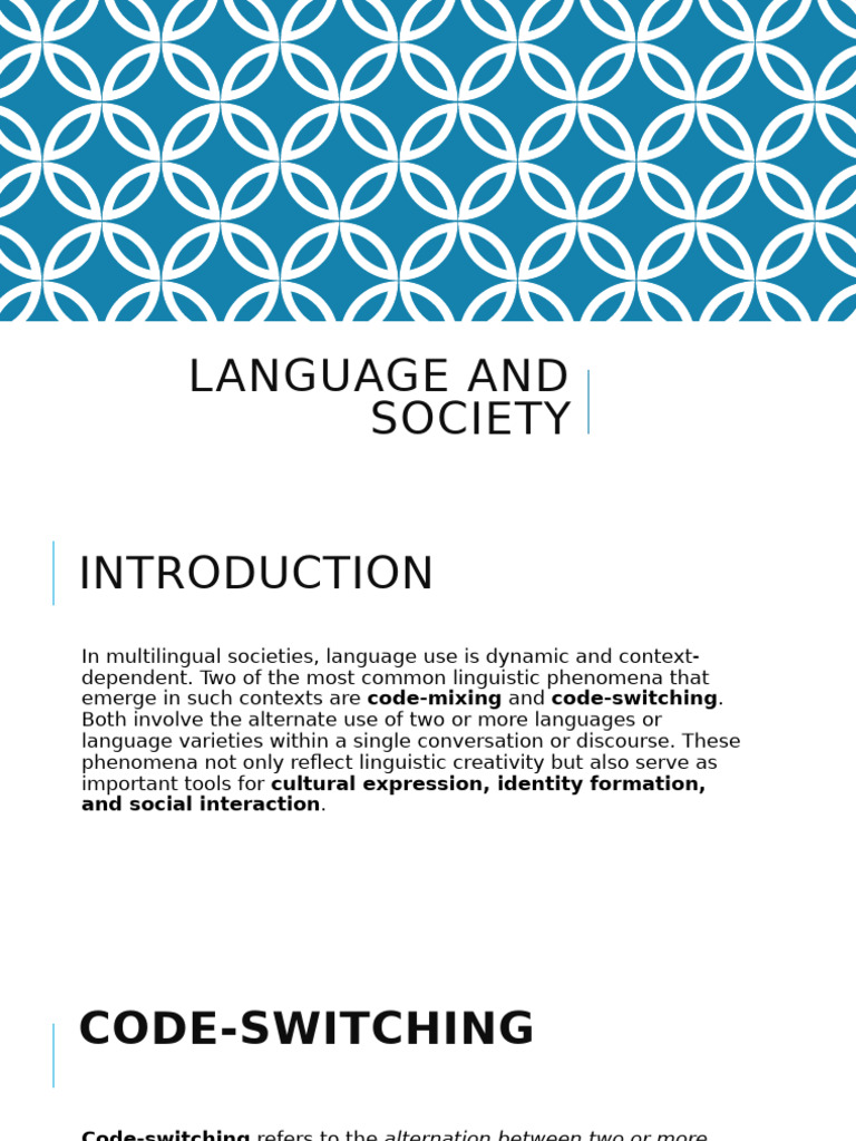 Code Switching and Mixing | PDF | English Language | Linguistics