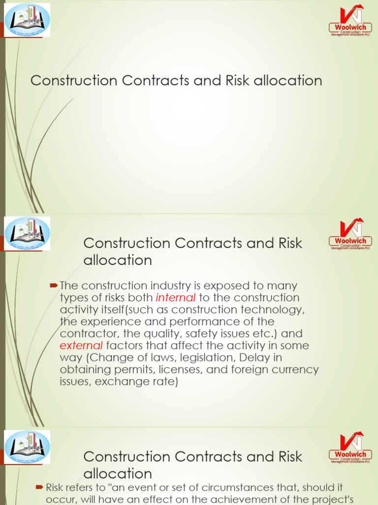 4 Construction Contracts and Risk Allocation | PDF