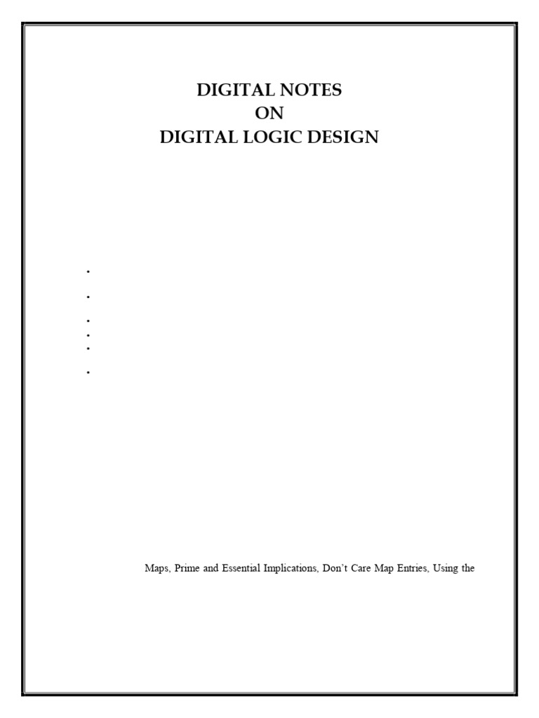 Digital Logic Design (R17a0461) | PDF | Subtraction | Digital Electronics