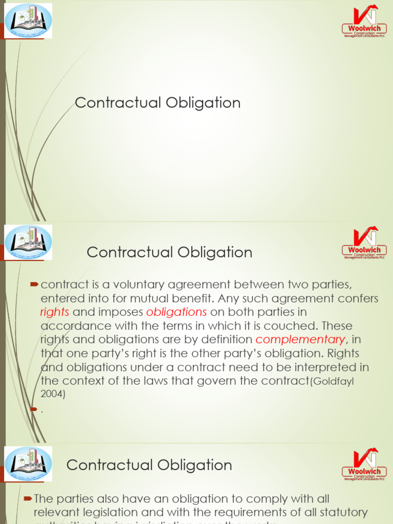 5 Contractual Obligation | PDF | Employment | Private Law