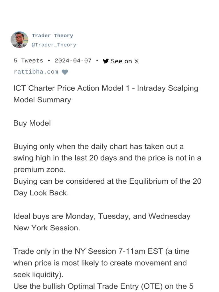 Ict Charter Price Action Thread by Trader Theory Apr 7, 24 From ...