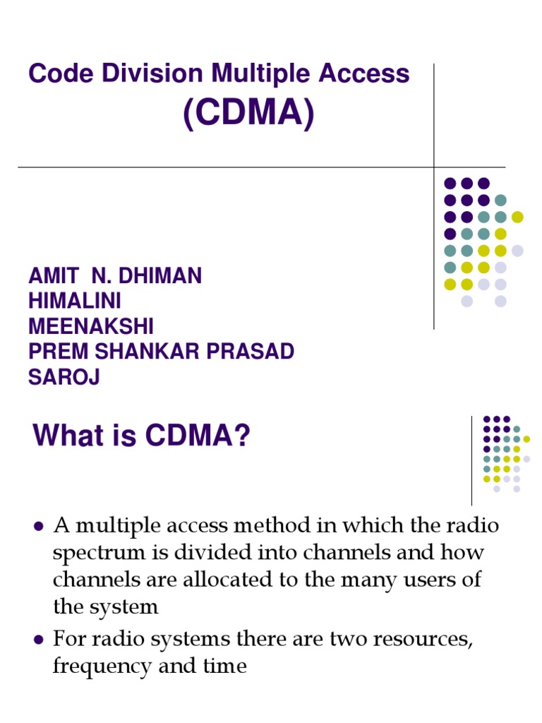 Code Division Multiple Access | PDF | Code Division Multiple Access | Channel Access Method