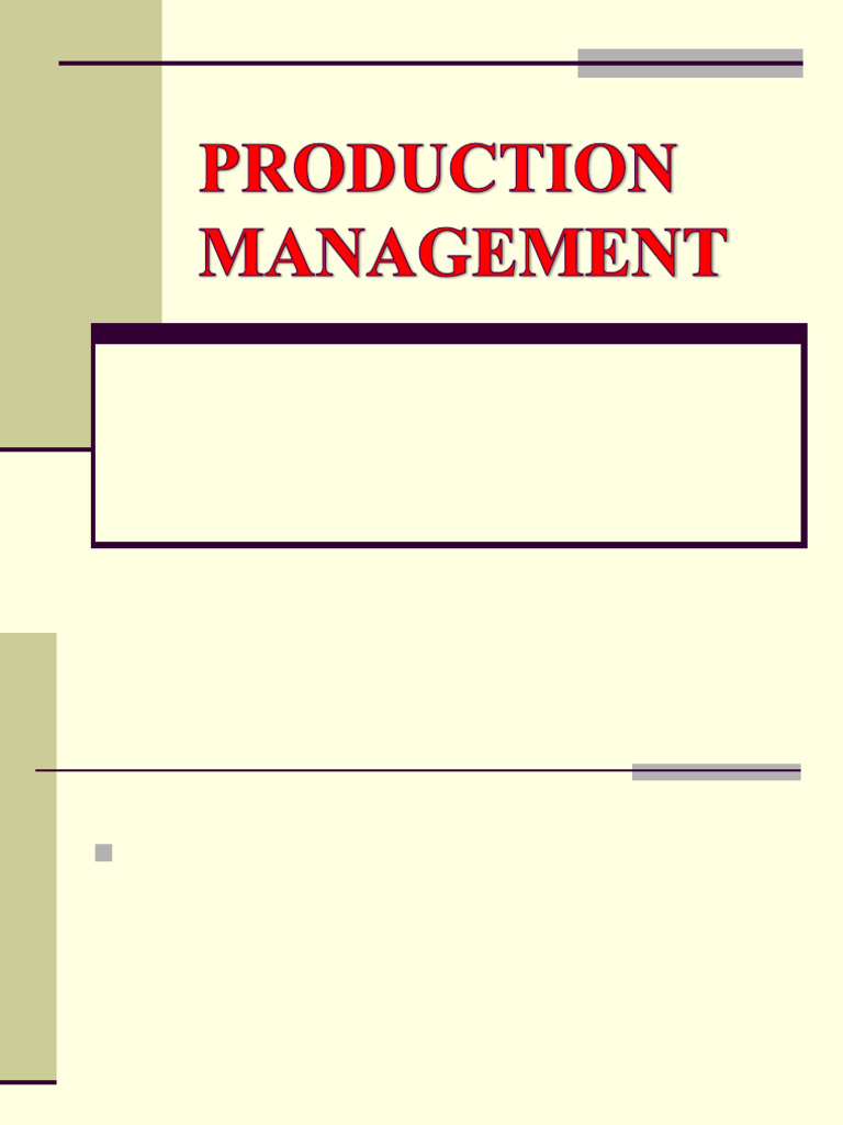 Introduction To Production and Operations Management | PDF | Economics ...