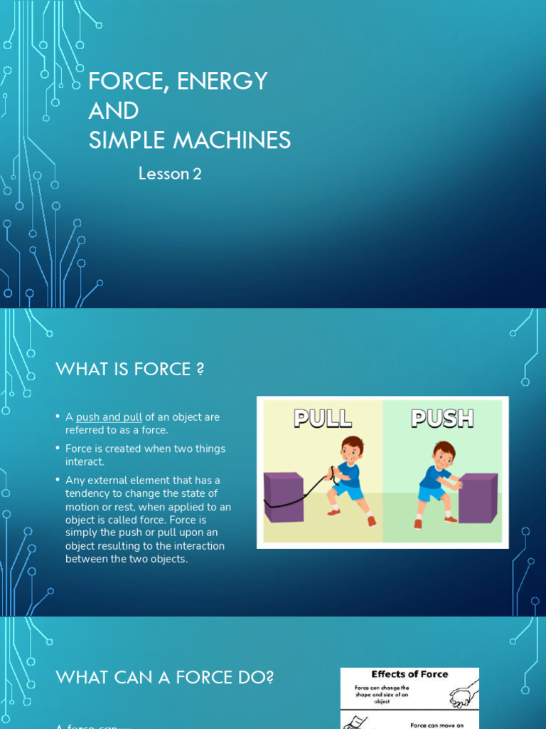 Class V - Science Presentation - Lesson2 Part 1 J 2 and 3 - Force ...