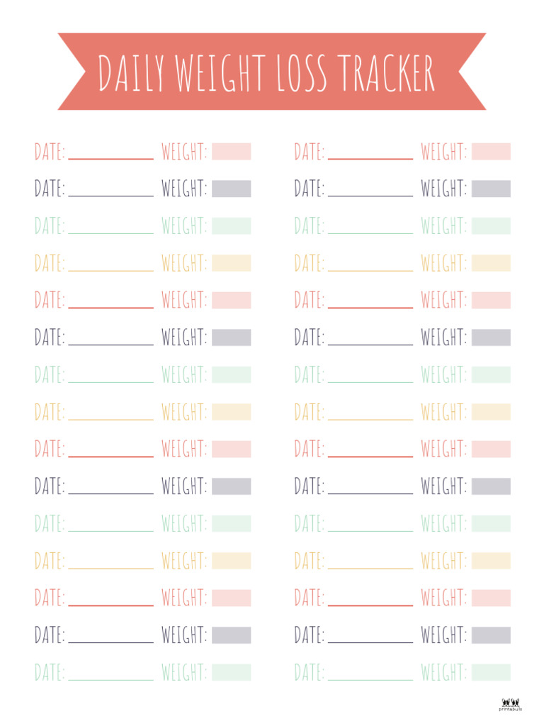 Daily and Weekly Weight Loss Tracker | PDF