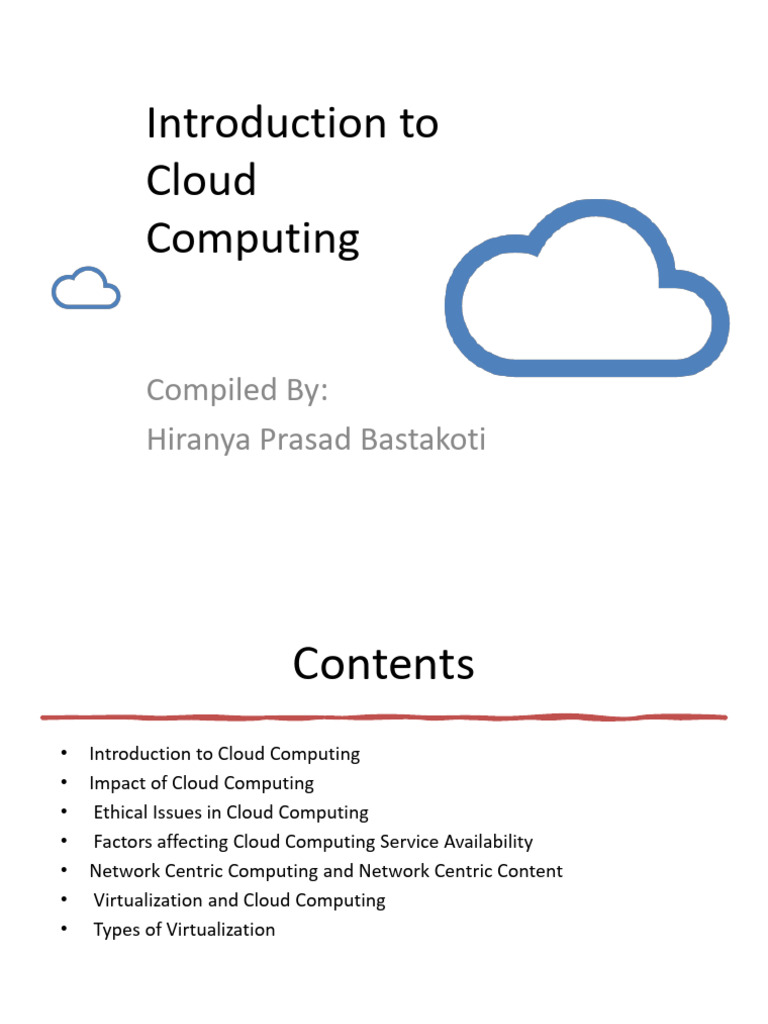 Unit1_Introduction to Cloud Computing | PDF | Desktop Virtualization | Cloud Computing