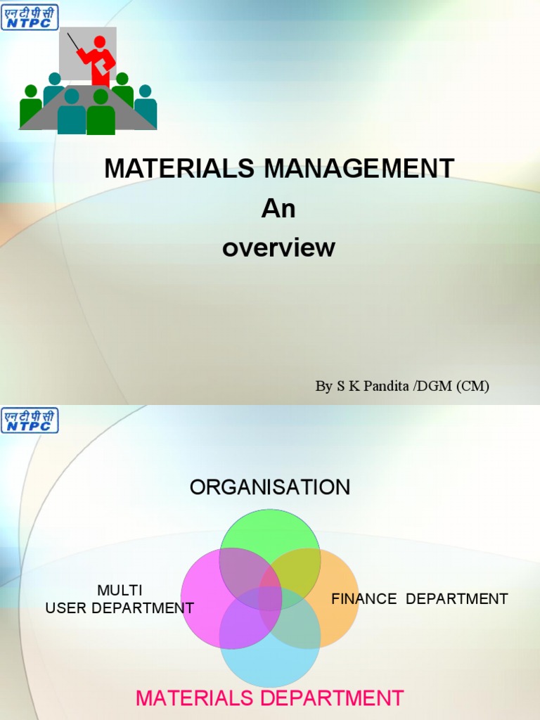 Materials Management An: by S K Pandita /DGM (CM) | PDF | Specification ...