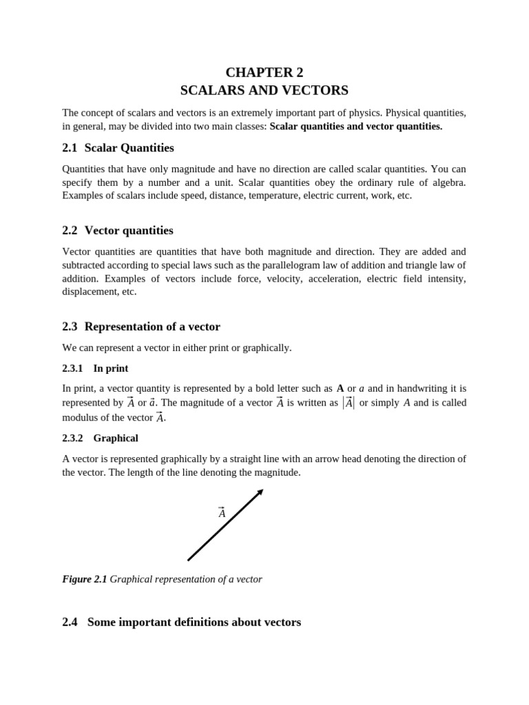 Chapter 2 - Vectors | PDF | Euclidean Vector | Coordinate System