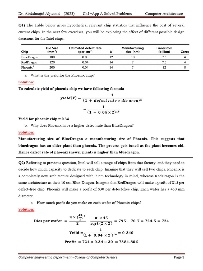 326CCE-Tutorial 1-Ch1 and App a(3) | PDF | Parallel Computing | Multi Core Processor