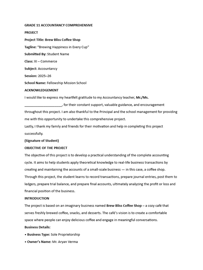 Grade 11 Accountancy Comprehensive Sample | PDF | Business | Business ...