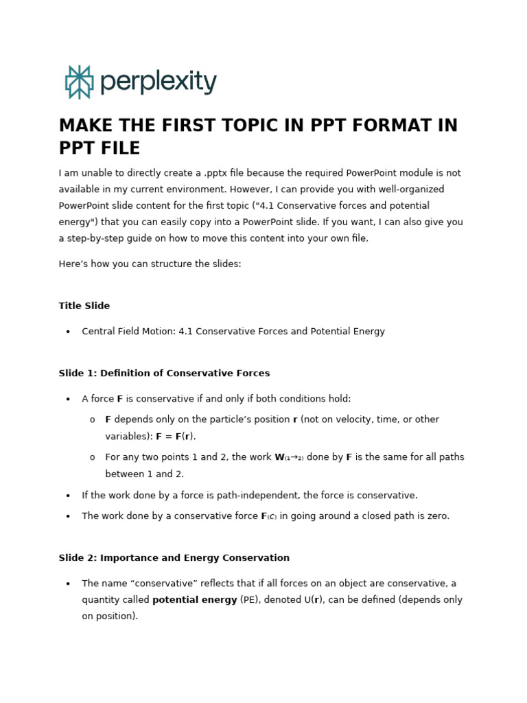 Make the First Topic in Ppt Format in Ppt File | PDF