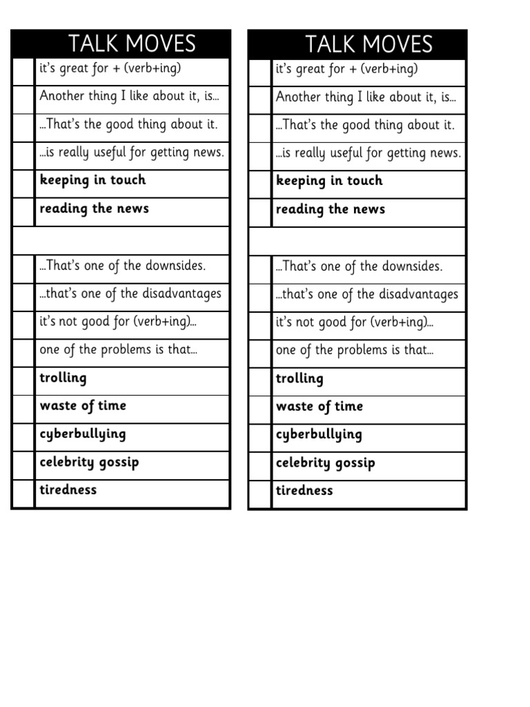 Talk Moves - Lesson 2 | PDF