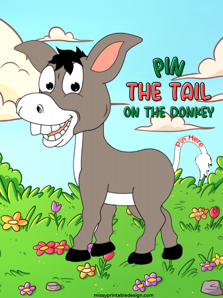 Pin The Tail On The Donkey - Pin-The-tail-On-The-donkey | PDF