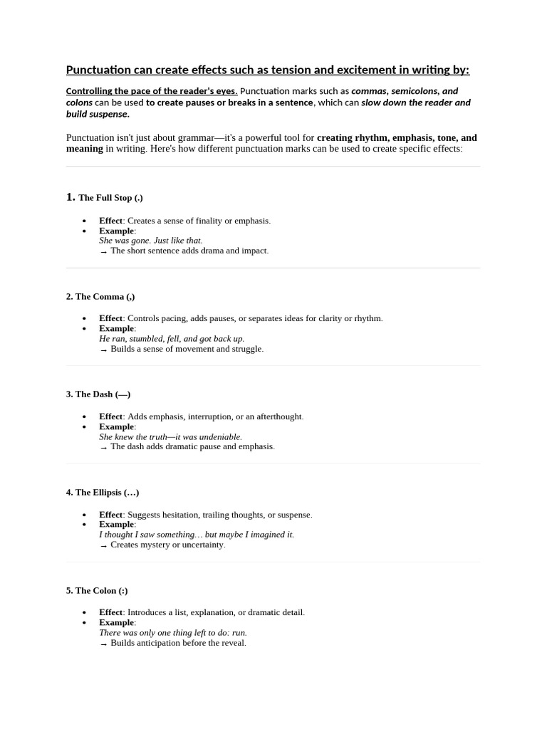 Punctuation and Effects 13 Oct 2025 | PDF