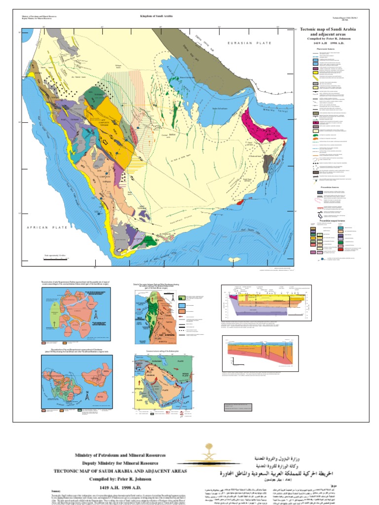 Saudi Tectonic Map | PDF | Plate Tectonics | Sedimentary Basin
