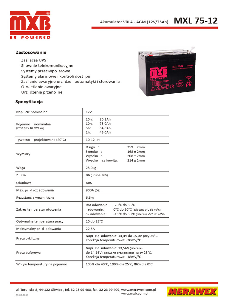 MXL 75-12 Card (PL) | PDF