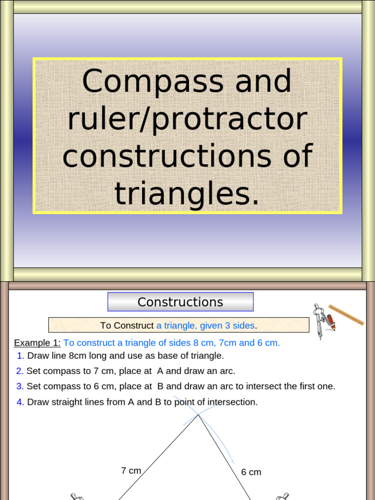 Constructions (1) | PDF | Triangle | Euclidean Plane Geometry