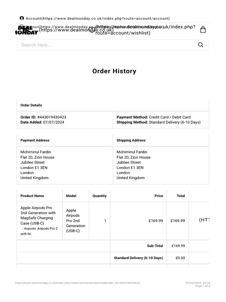 Order Information | PDF | Apple Inc. Hardware | Apple Inc.