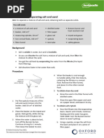 Separating Sand and Salt Mixture Lab | PDF | Filtration | Mixture