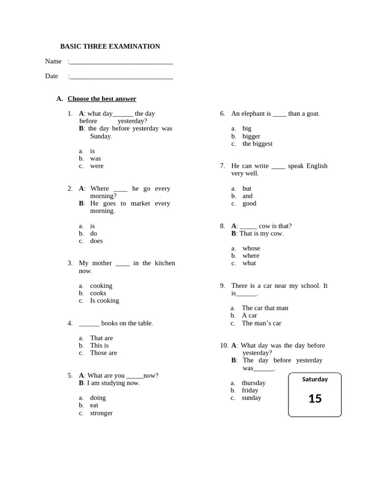 Examination of Basic 3 | PDF | Chess Theory | Chess