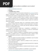 Princípio da Prudência na Contabilidade | PDF | Contabilidade ...