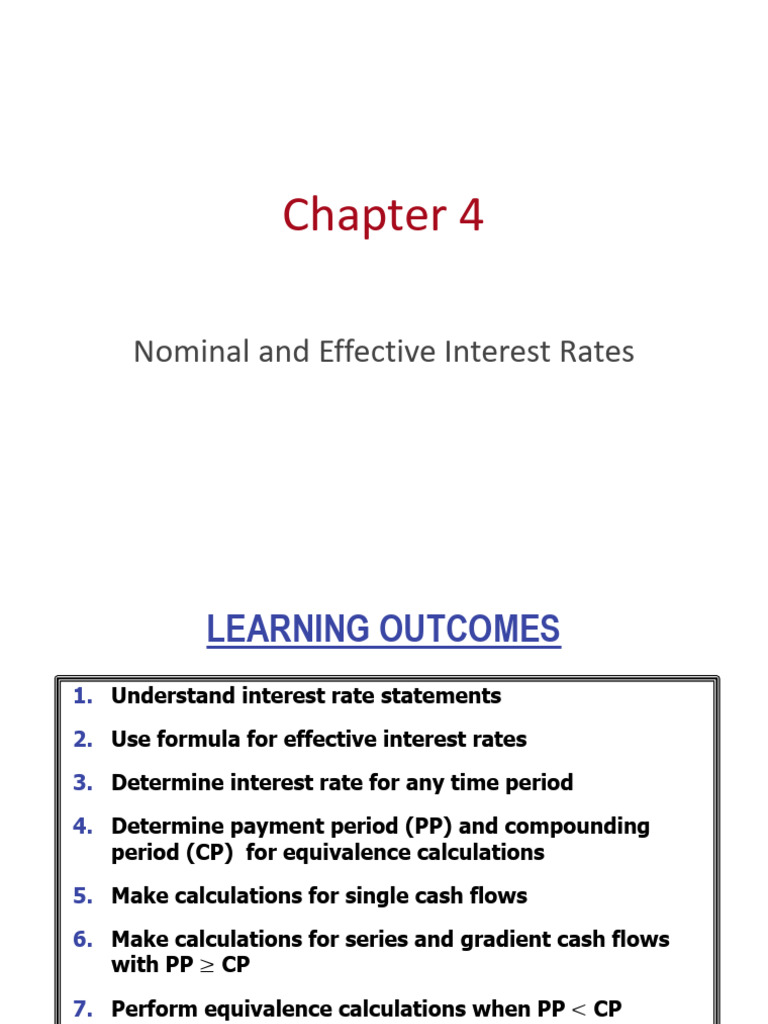 Chapter 4 - Effective Interest | PDF | Interest | Interest Rates