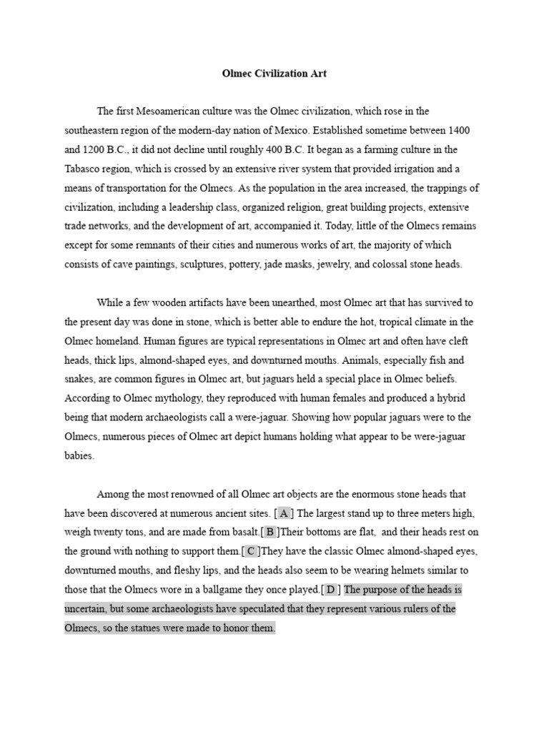 03 Olmec Civilization Art | PDF