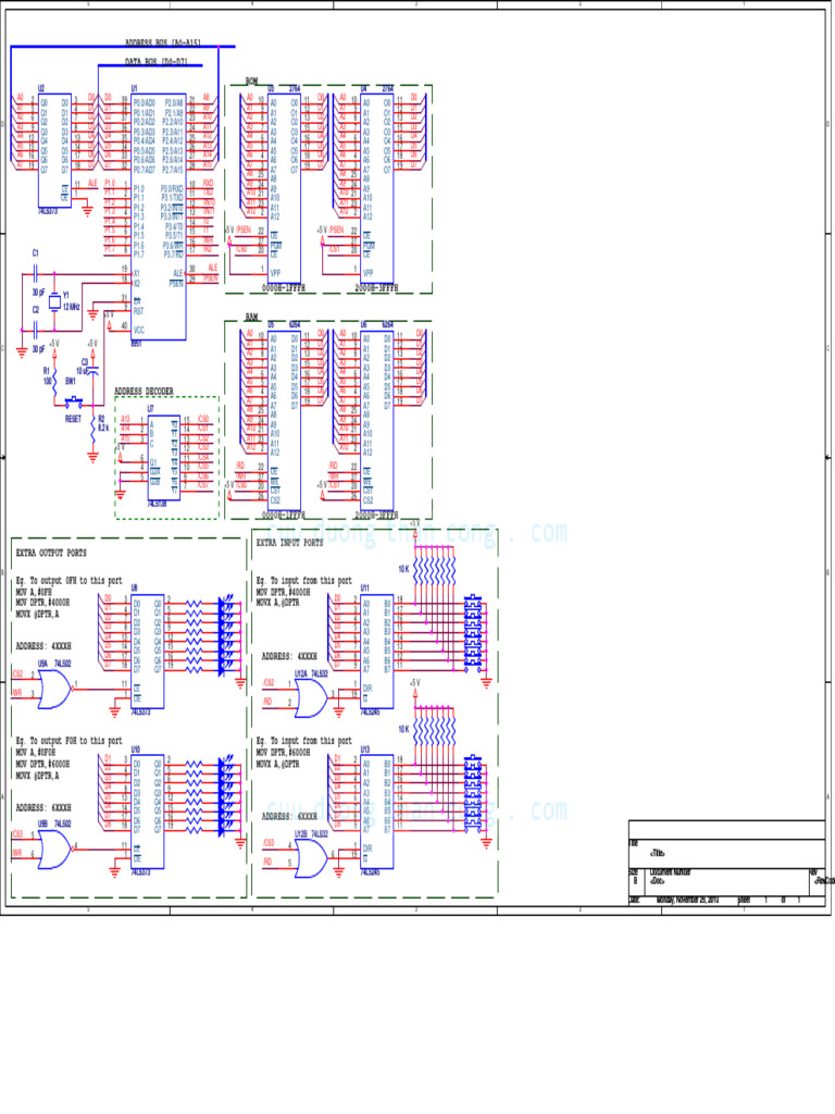 Vi Xu Ly Le Chi Thong 8051 Schematic [Cuuduongthancong.com] | PDF ...