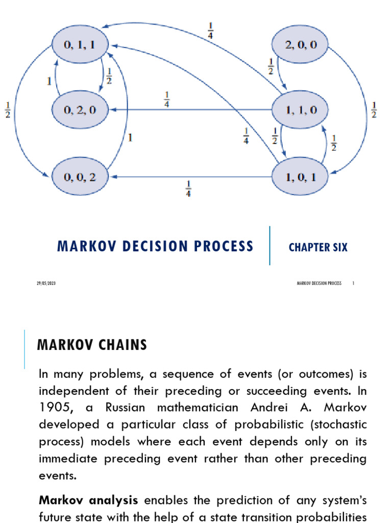 Chapter Six Markov Decision Process | PDF | Markov Chain | Matrix (Mathematics)