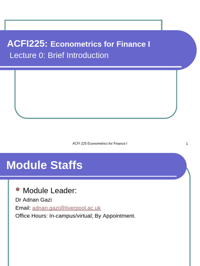 Lecture 0 Introduction | PDF
