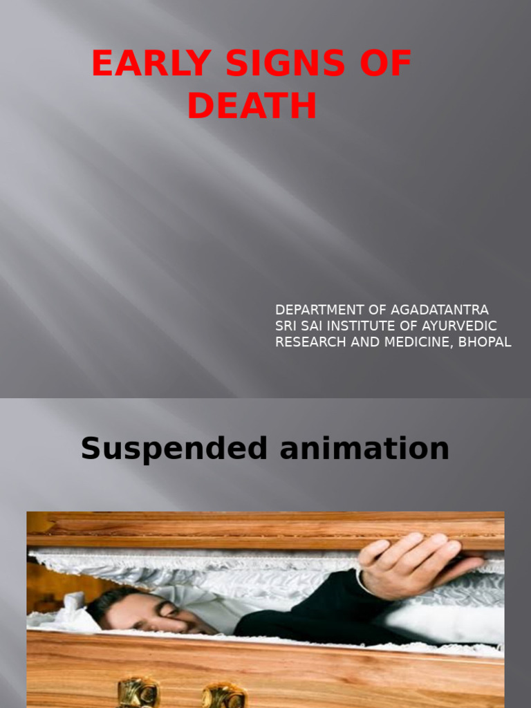 Early Signs of Death and Cooling Factors | PDF