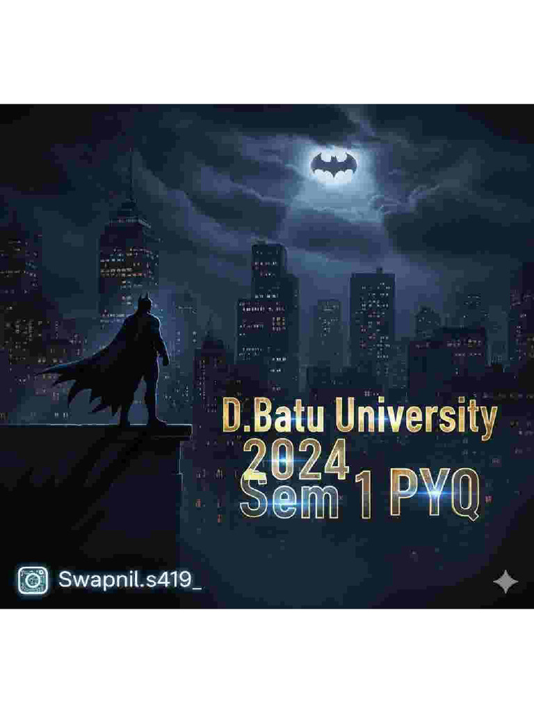 Sem 1 Pyq's D.batu University... | PDF