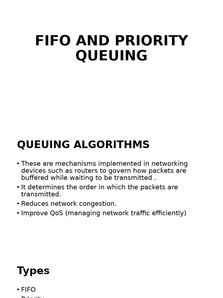 Fifo and Priority Queuing | PDF | Computer Network | Quality Of Service