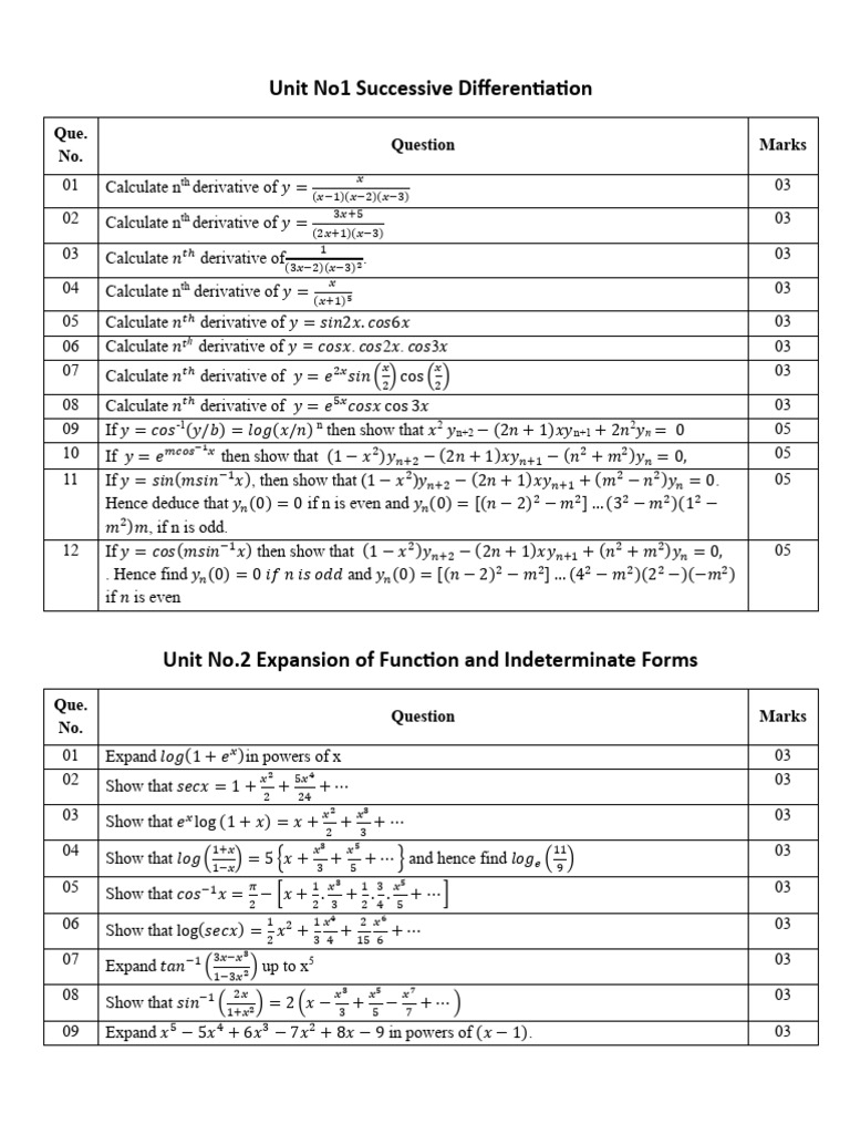 Engineering Mathematics-I Question Bank | PDF | Acceleration | Eigenvalues And Eigenvectors