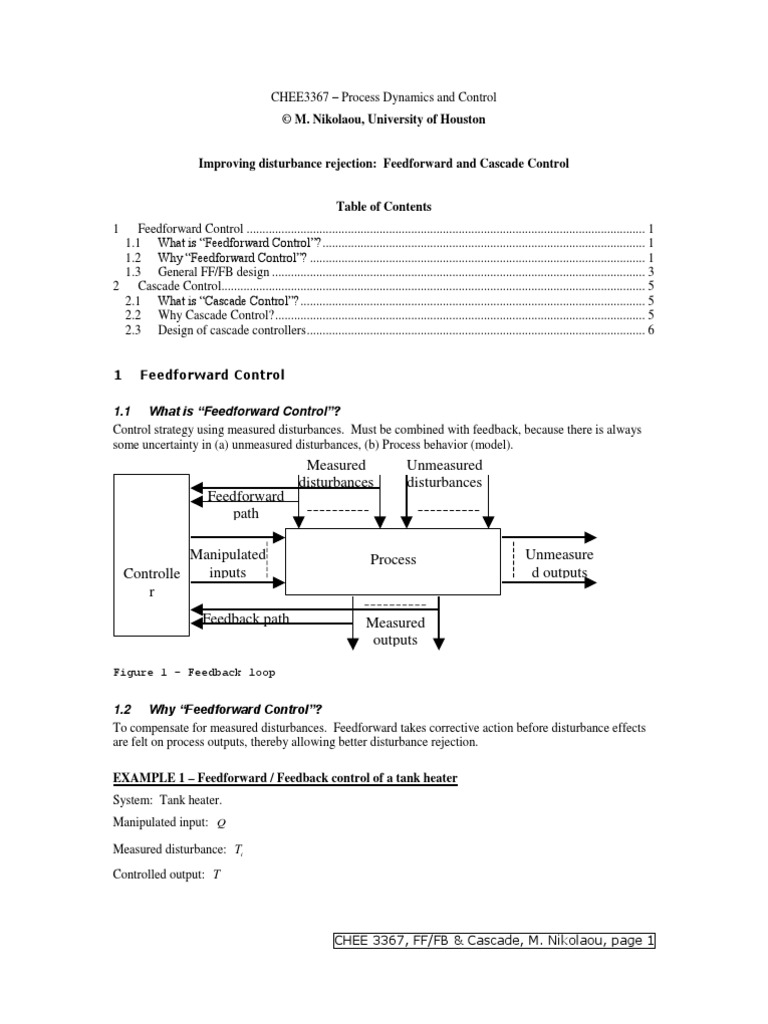 Feed Forward Cascade Control | PDF | Control System | Emergence