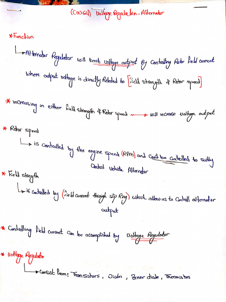 Voltage Regulation Alternator Pdf