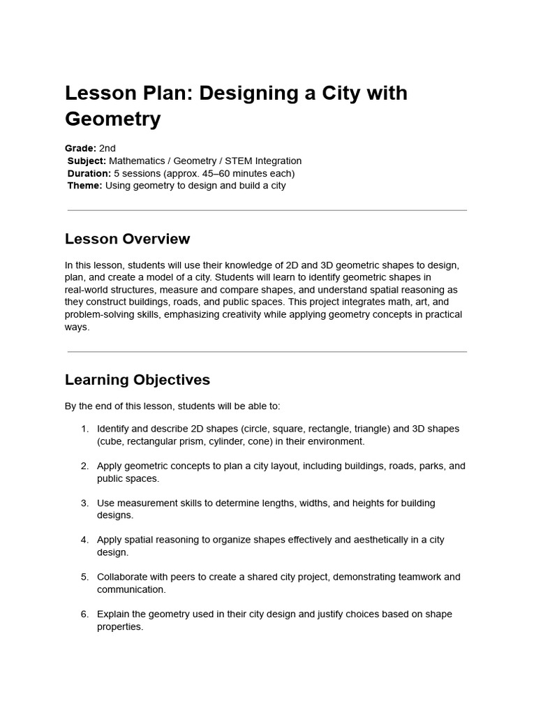 Geometry City | PDF | Shape | Geometry