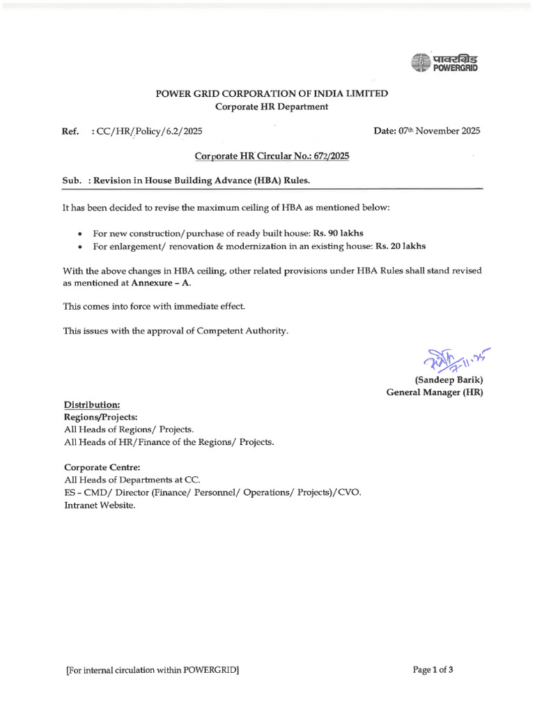 Cir 672 Revision in HBA Rules | PDF