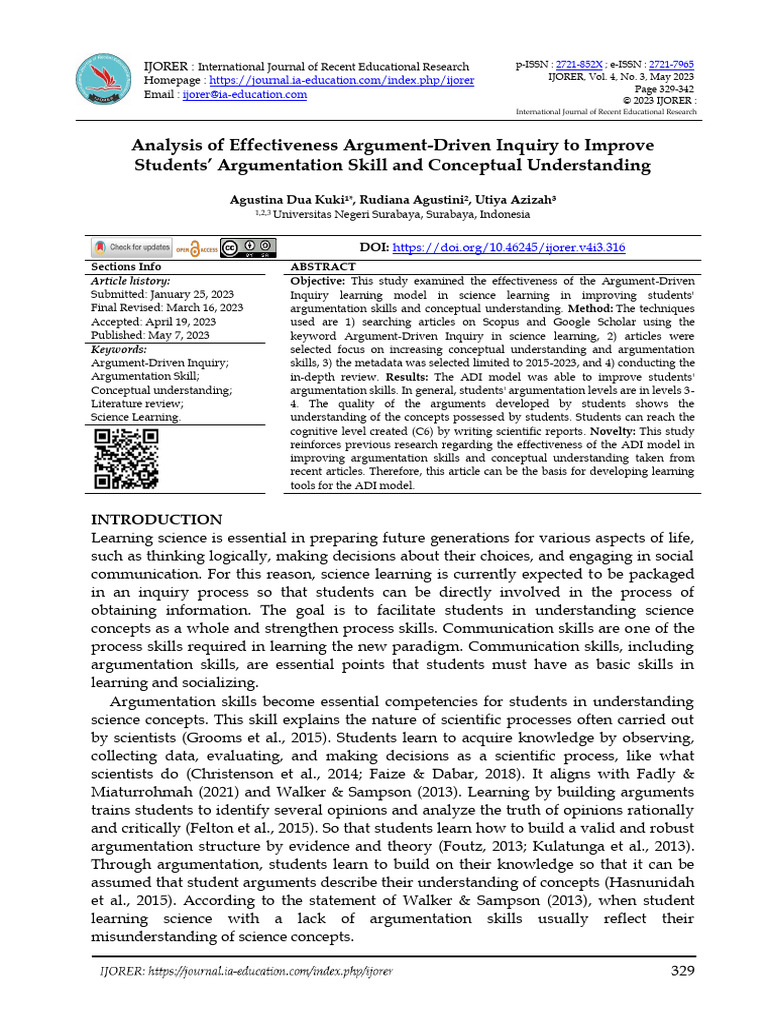 Improve Argumentation Skills with ADI | PDF | Intelligence | Cognition