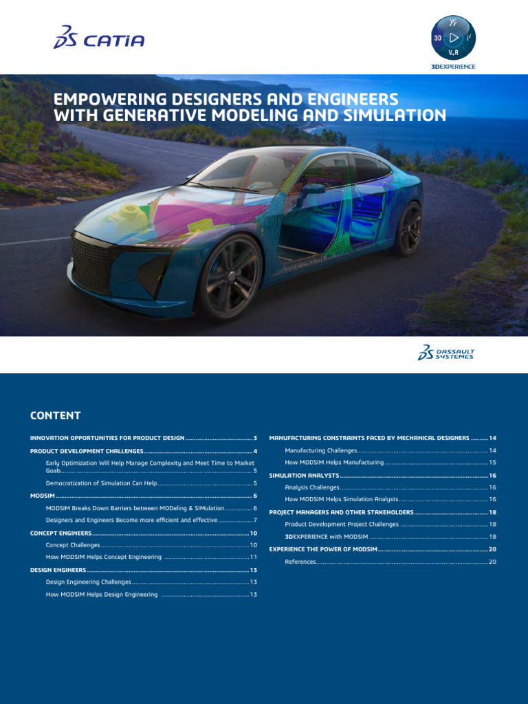 Catia Empowering Designers Engineers Generative Modeling Simulation ...