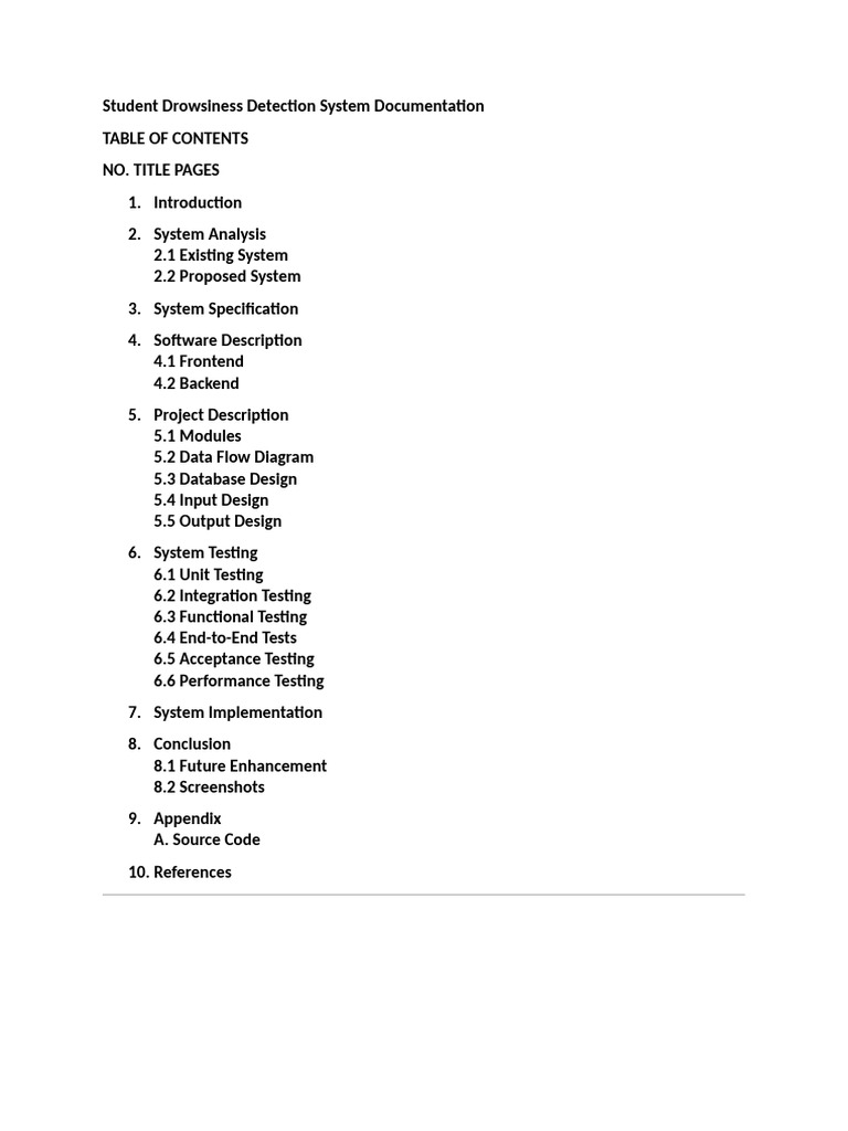 Student Drowsiness Detection System Documentation | PDF | Python (Programming Language ...